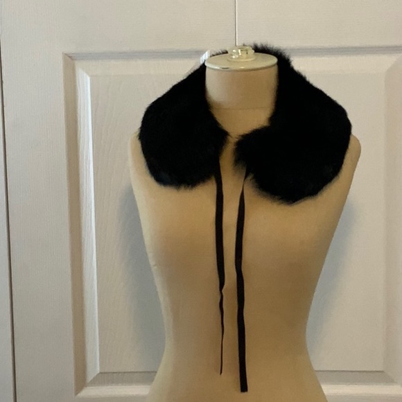 Folio | Accessories | Folio Dyed Long Hair Rabbit Collar With Tiesblack ...